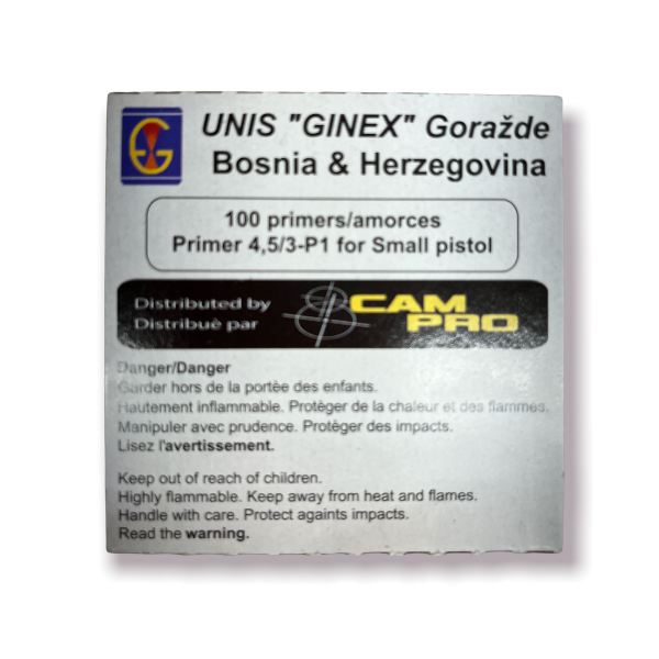 Campro Ginex - Primer - Small Pistol 100/Box | X-Reload